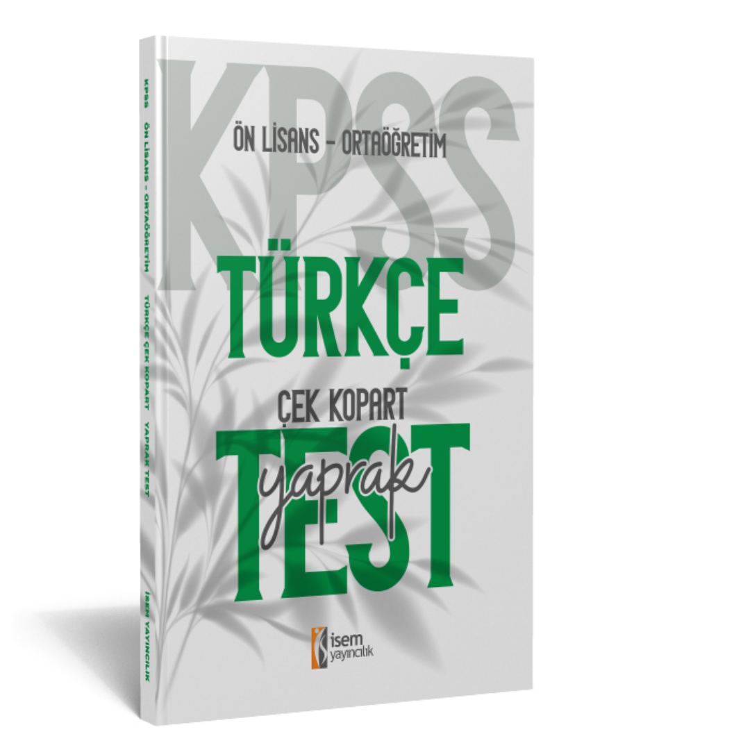 2024 KPSS Ortaöğretim Ön Lisans Türkçe Çek Kopart Yaprak Test - İsem ...